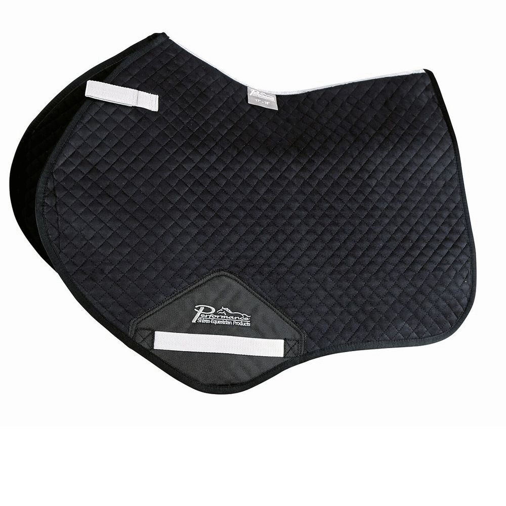 Shires Performance Synthetic Suede Jumping Pad Black 17"-18"