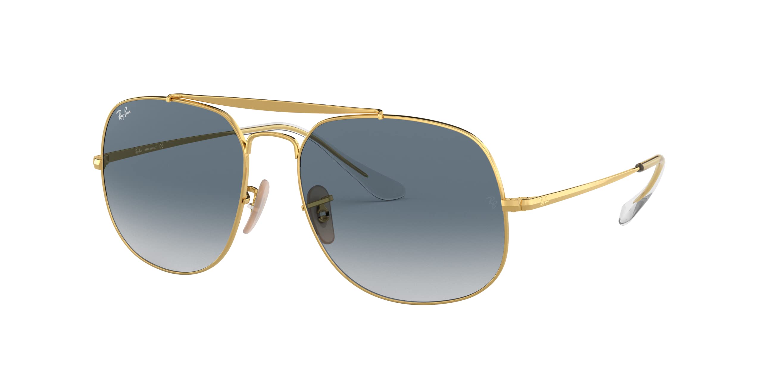 Ray-Ban Men's Rb3561 The General Square Sunglasses, Bronze/Grey Green, 57 mm
