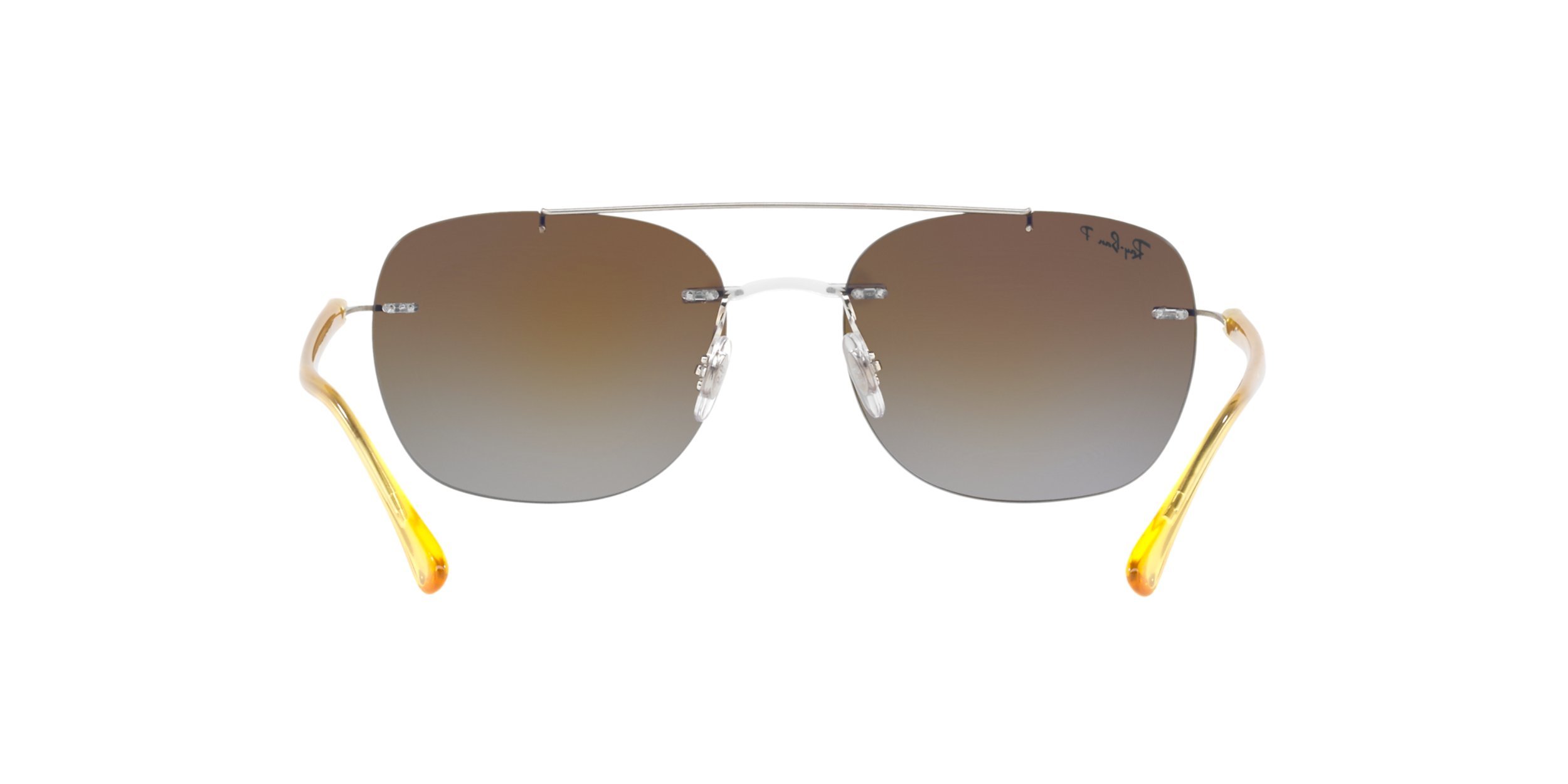 Ray-Ban Men's RB4280 Square Sunglasses, Transparent/Polarized Brown Gradient, 55 mm