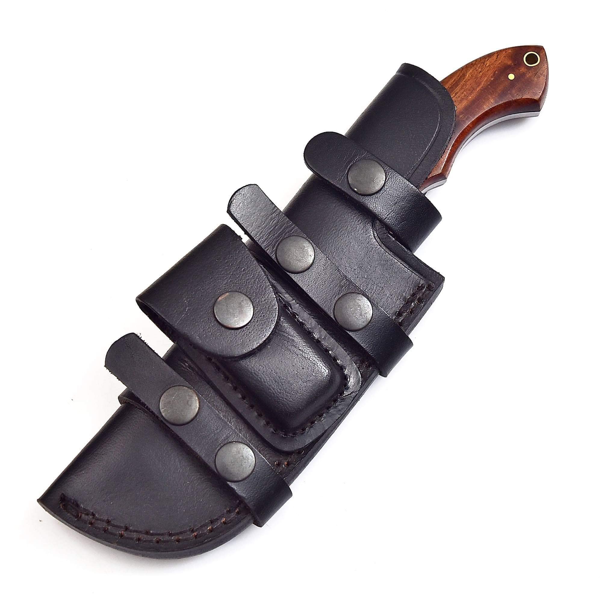 Poshland TR- 63 Custom Handmade Damascus Steel Tracker Knife - Stunning Handle.