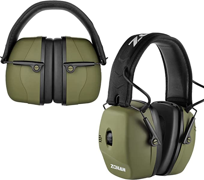 ZOHAN EM056 + EM028 Shooting Ear Protection Earmuff, Hearing Protection Noise Reduction for Gun Range, Hunting