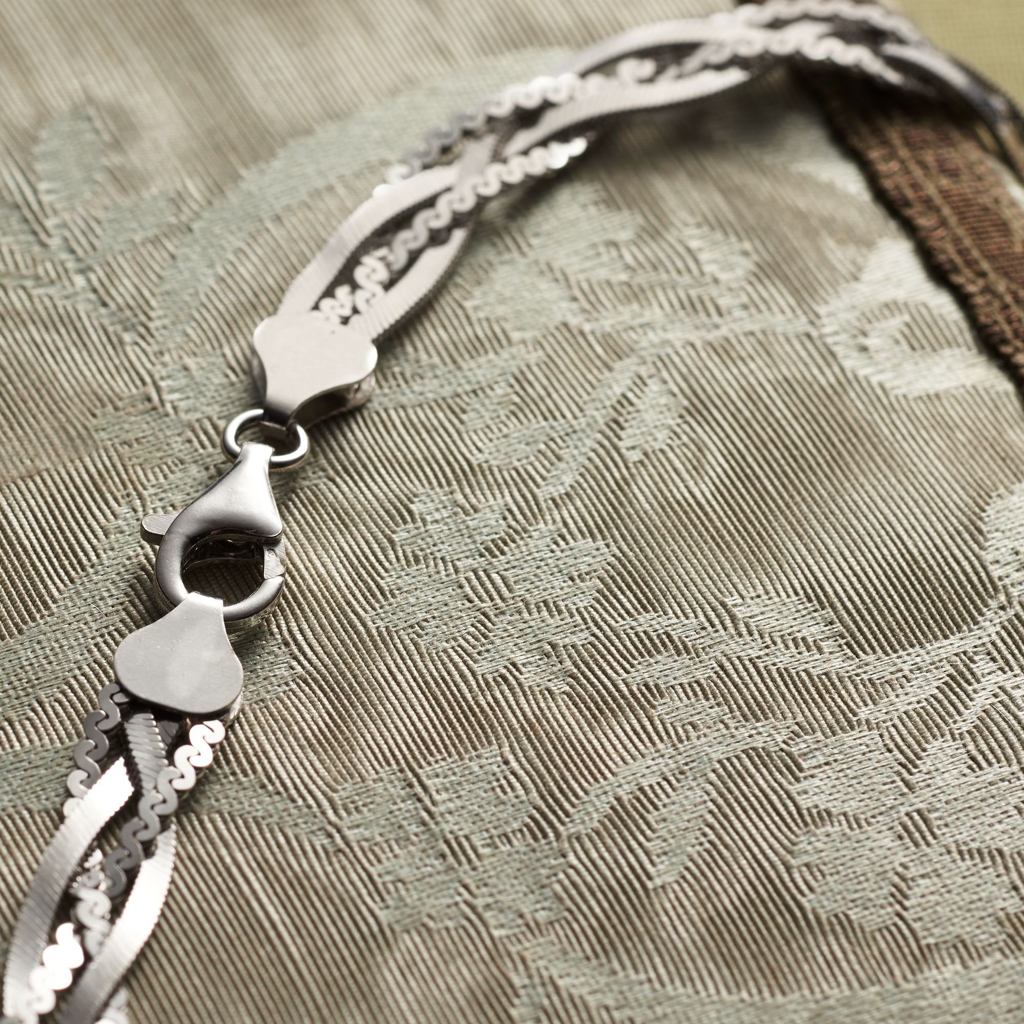 Ross-Simons Italian Sterling Silver Braided Chain Necklace. 18 inches