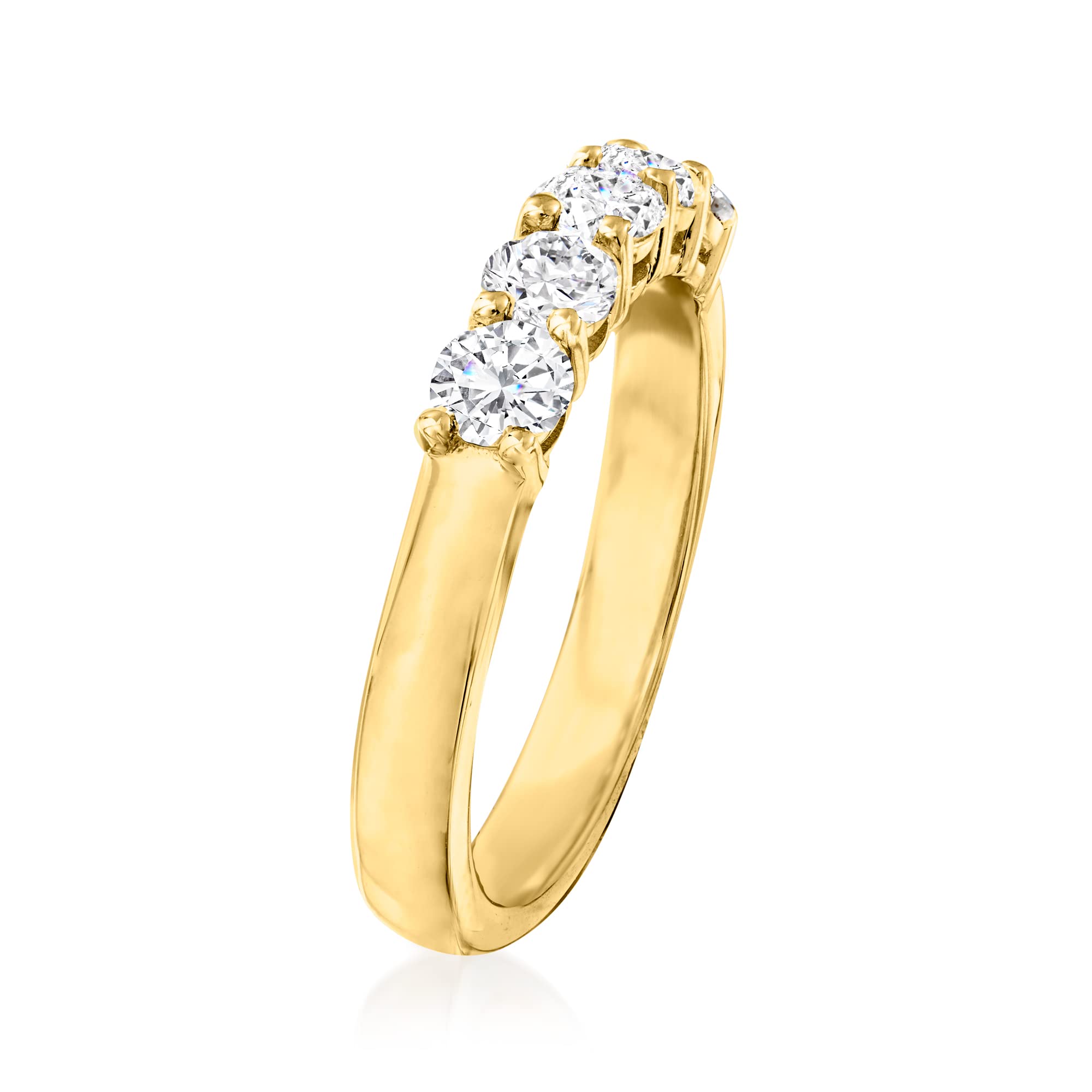 Ross-Simons Diamond 5 Stone Ring in 14kt Yellow Gold