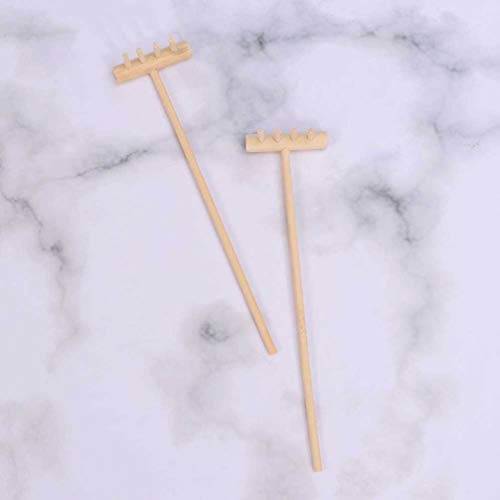 STOBOK Mini Zen Garden Rake Tool Zen Garden Sand Bamboo Tabletop Meditation Feng Shui Decor 4pcs