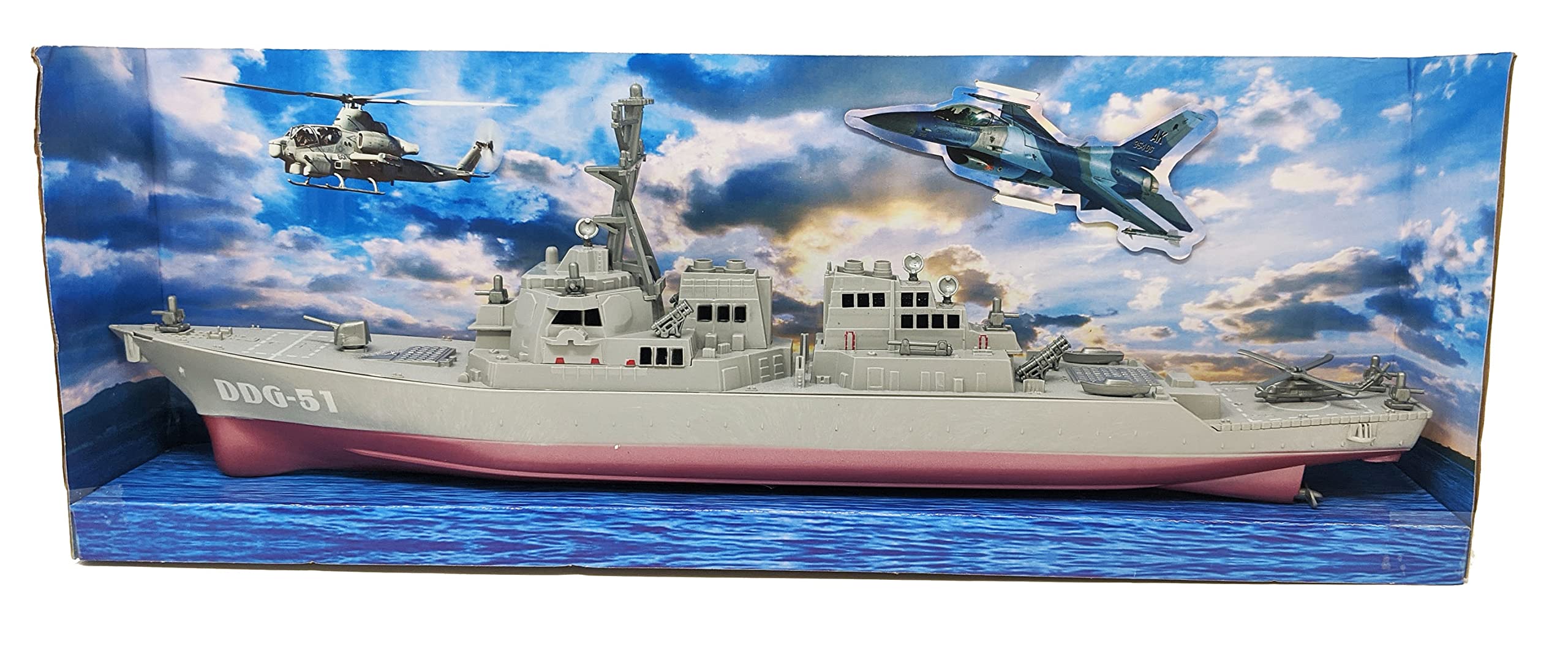 Toy Essentials (2 Pack) 17 Inch Military Battleship Destroyer