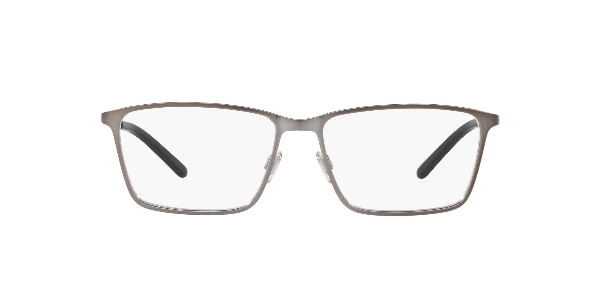 Ralph by Ralph Lauren Men's RL5103 Metal Rectangular Prescription Eyeglass Frames, Black/Demo Lens, 56 mm
