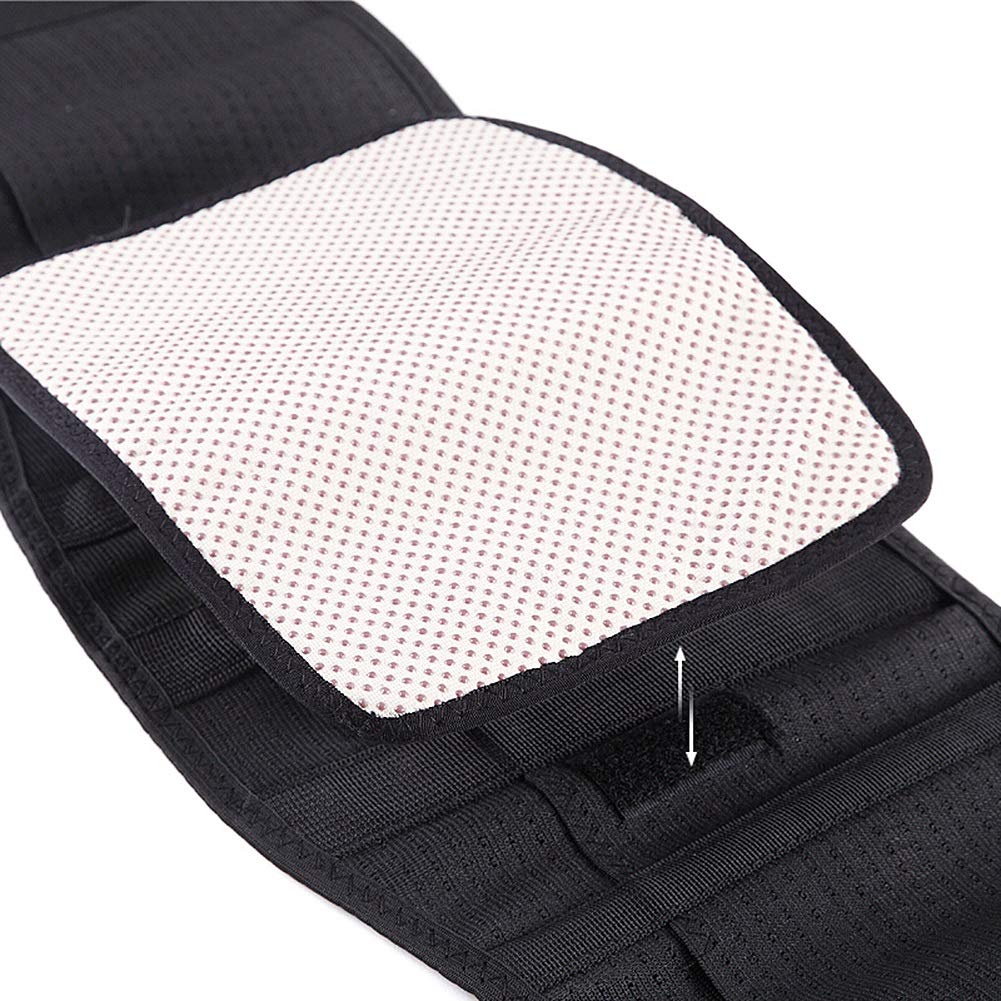 TANGIST Summer Back Support Lumbar Belt,Man and Woman Pain Relief Back Brace – Prevents Injury & Improves Sciatica,self-Heating Features (Color : Black, Size : L)