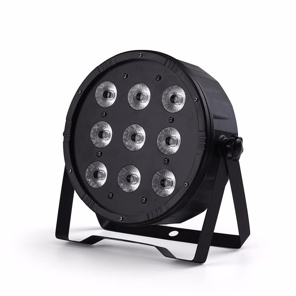 Stage Lights 9x18W Uplights with Strict Testing 6in1 RGBWA UV LED Par Lights Sound Activated DMX512 Control Bright DJ Par Light for Stage Party Club Disco Wedding Events