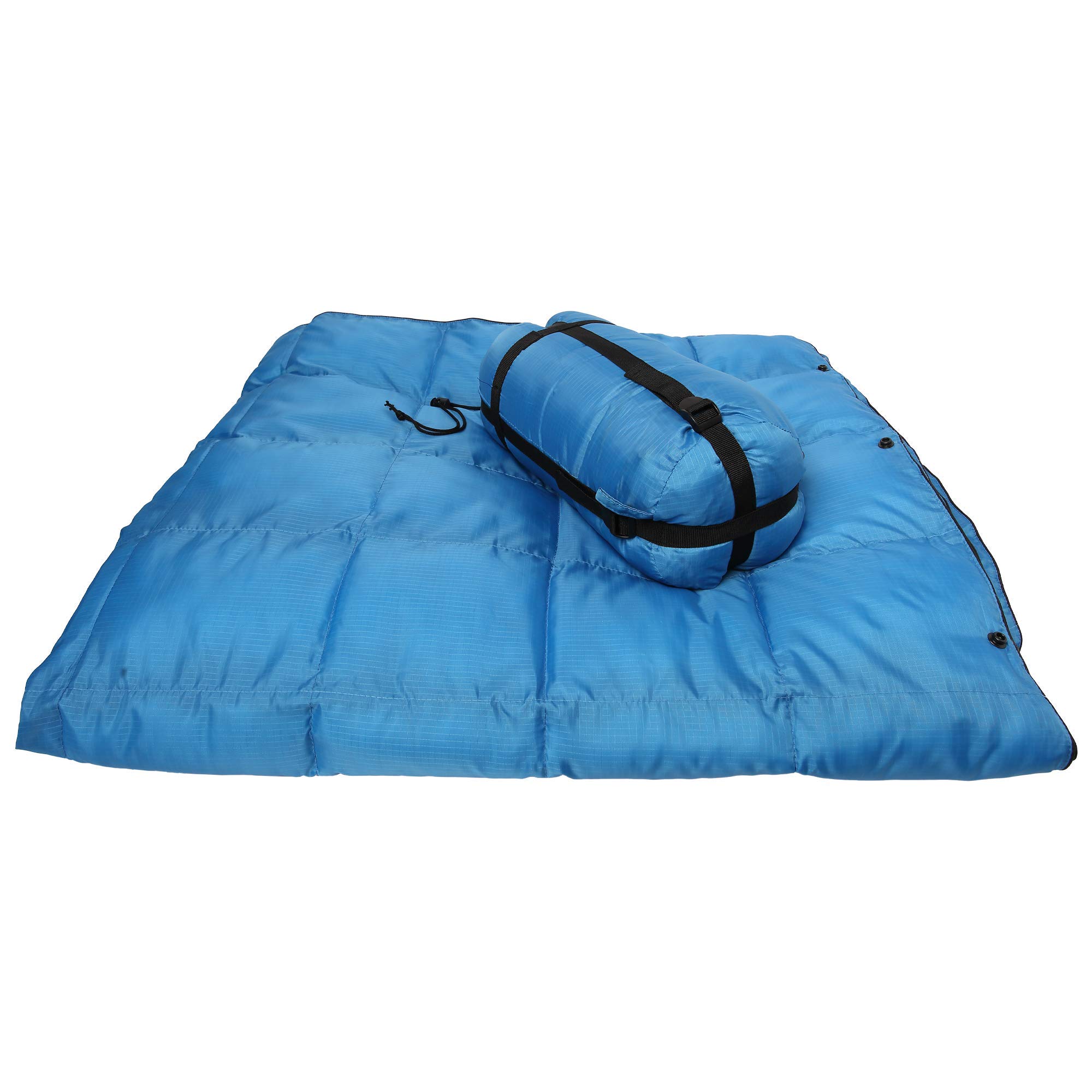 USGI Industries Camp-Shield Adventure Blanket | Added Padding, Water Resistant, Lightweight and Warm | Perfect for Traveling, Festivals, Camping or Survival | includes Compression Sack (OD/Orange)