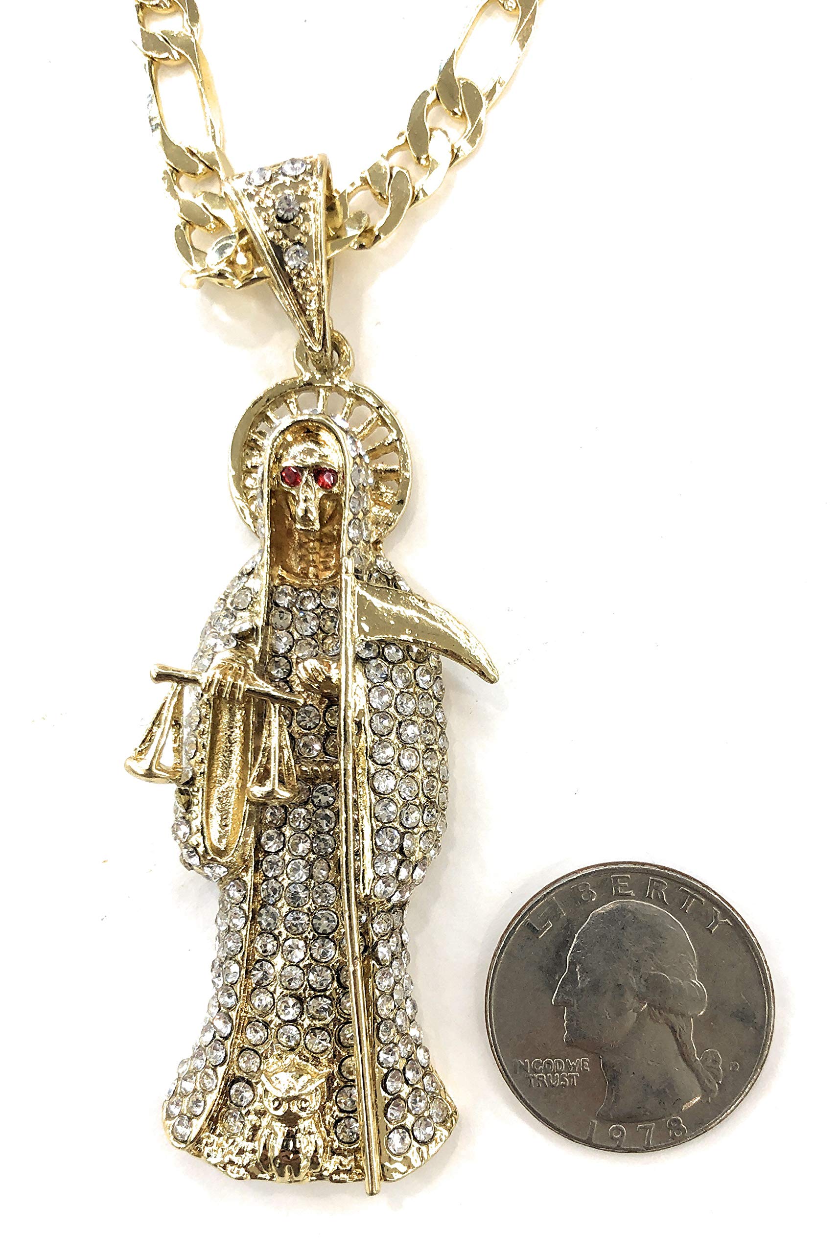 Santa Muerte Pendant/Chain Set