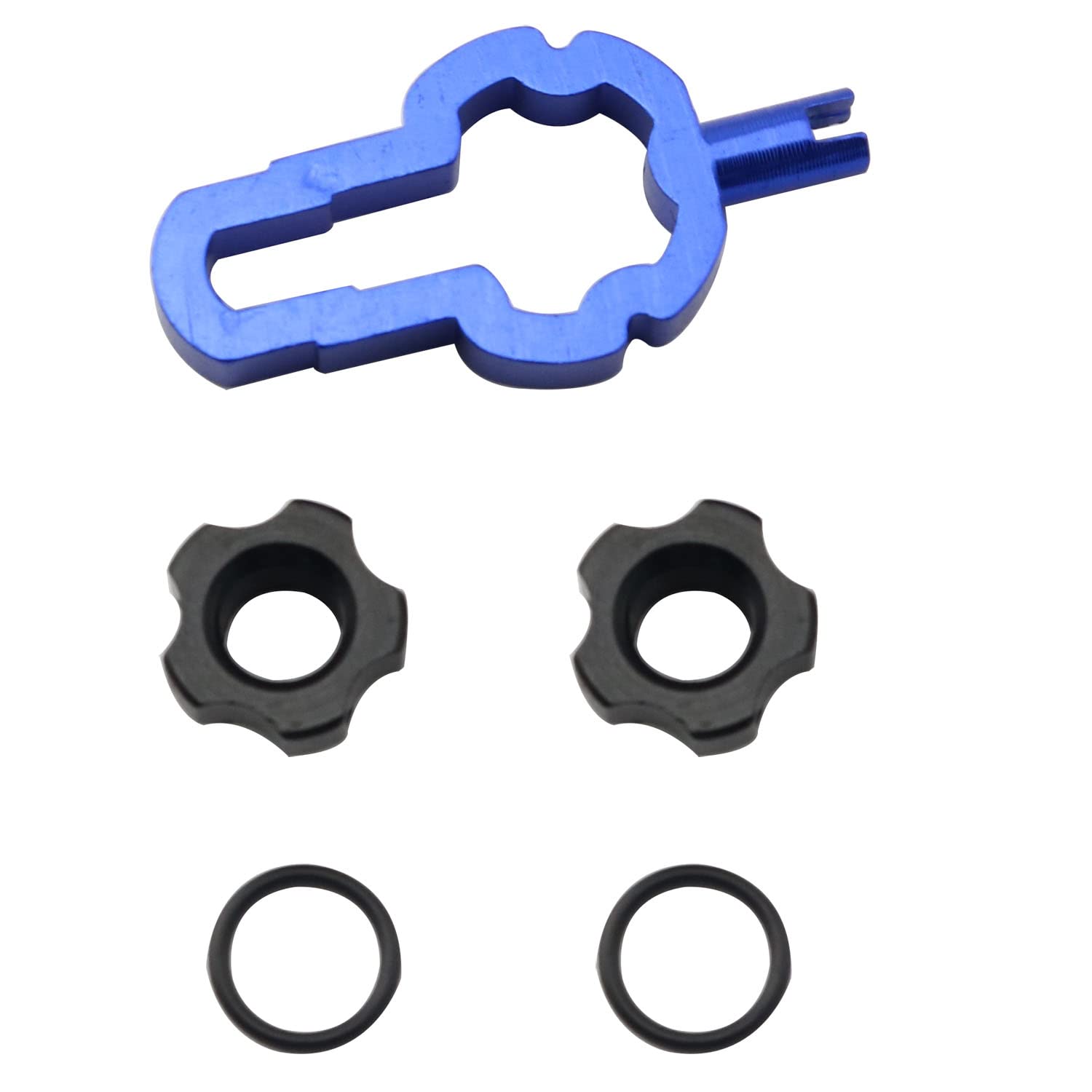 Youliang 1Set Rim Conversion Nut Bike Vacuum Tire Valve Nut Presta Inner Tube Spool Wrench Tool Mountain or Road Bicycle Accessories, Black