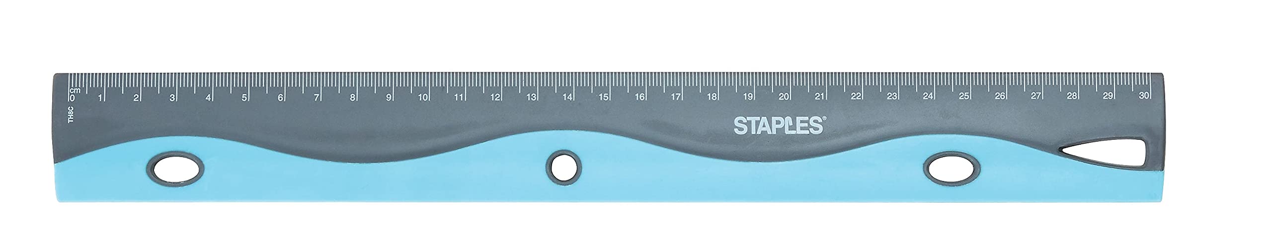 Staples 51896-CC Wave 12 Standard Imperial/Metric Scale Ruler