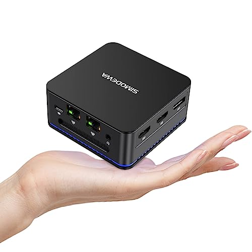 SIMODEWA Mini PC, 12TH Intel Alderlake-N N100, 12GB LPDDR5/512GB SSD, Mini Desktop Computer Windows 11 Pro, 4K UHD Output, Triple Display, HDMI*2, DP*1, USB 3.2 * 3, WiFi6 BT 5.2
