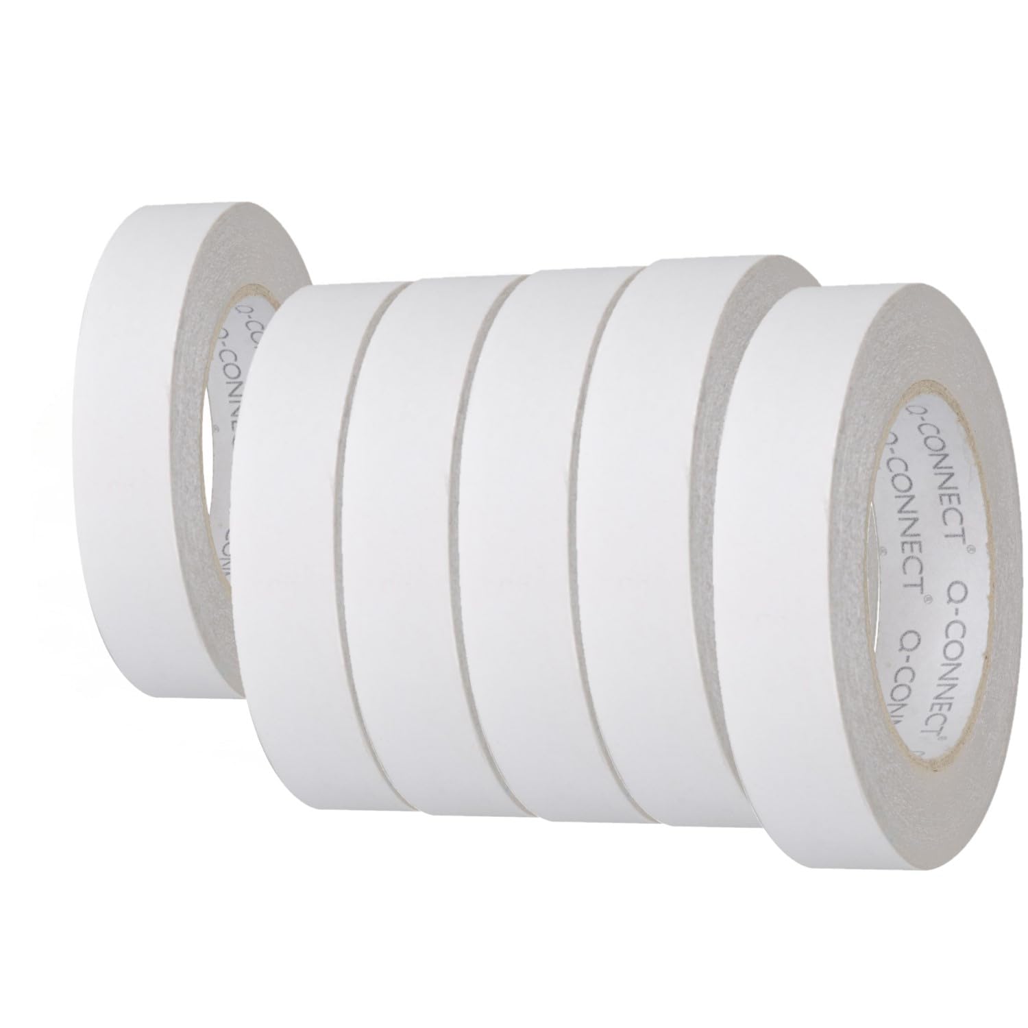 Q-Connect Clear Double-Sided Tape, 25 mm KF02221 - Pack of 6