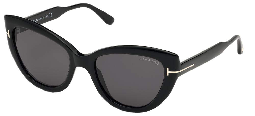 Tom Ford FT0762 01A Shiny Black FT0762 Cats Eyes Sunglasses Lens Category 3 Siz