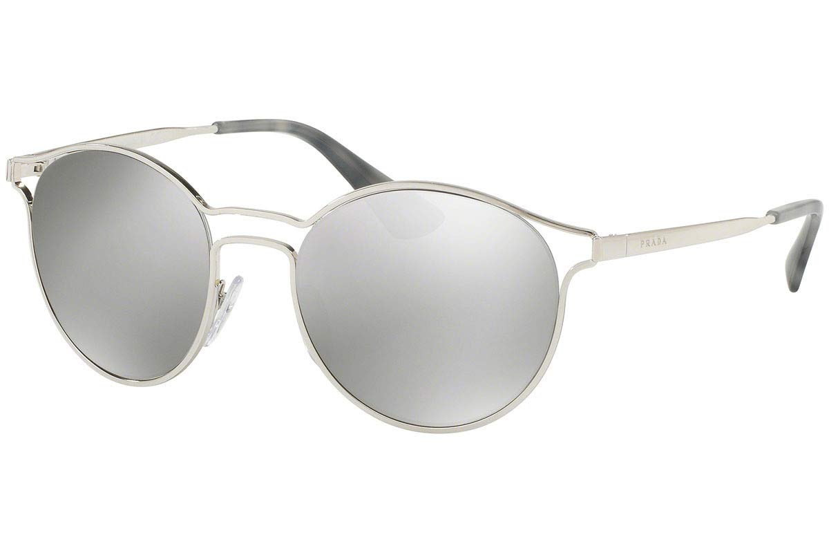 Prada Women's 0PR 62SS Silver/Light Grey/Mirror Silver