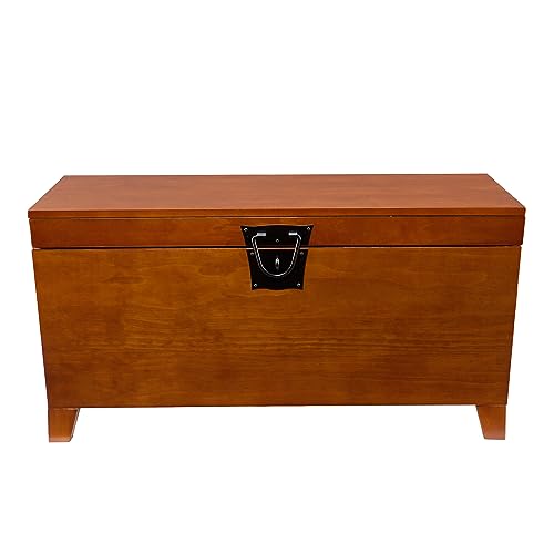 SEI Furniture Pyramid Storage Trunk Coffee Table, Mission Oak