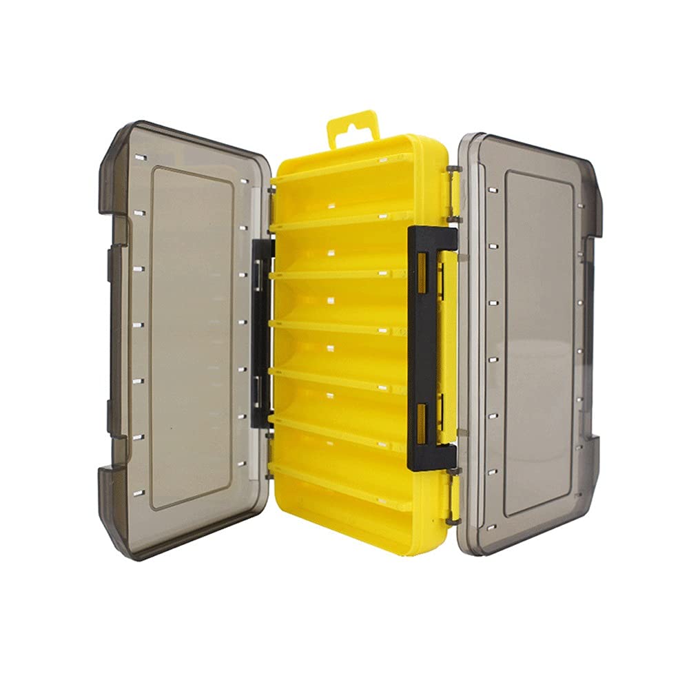 UXZDX CUJUX Double-Layer Plastic Fishing Bait Box Double-Layer Fishing Tackle Box Double-Sided Fishing Tackle Box