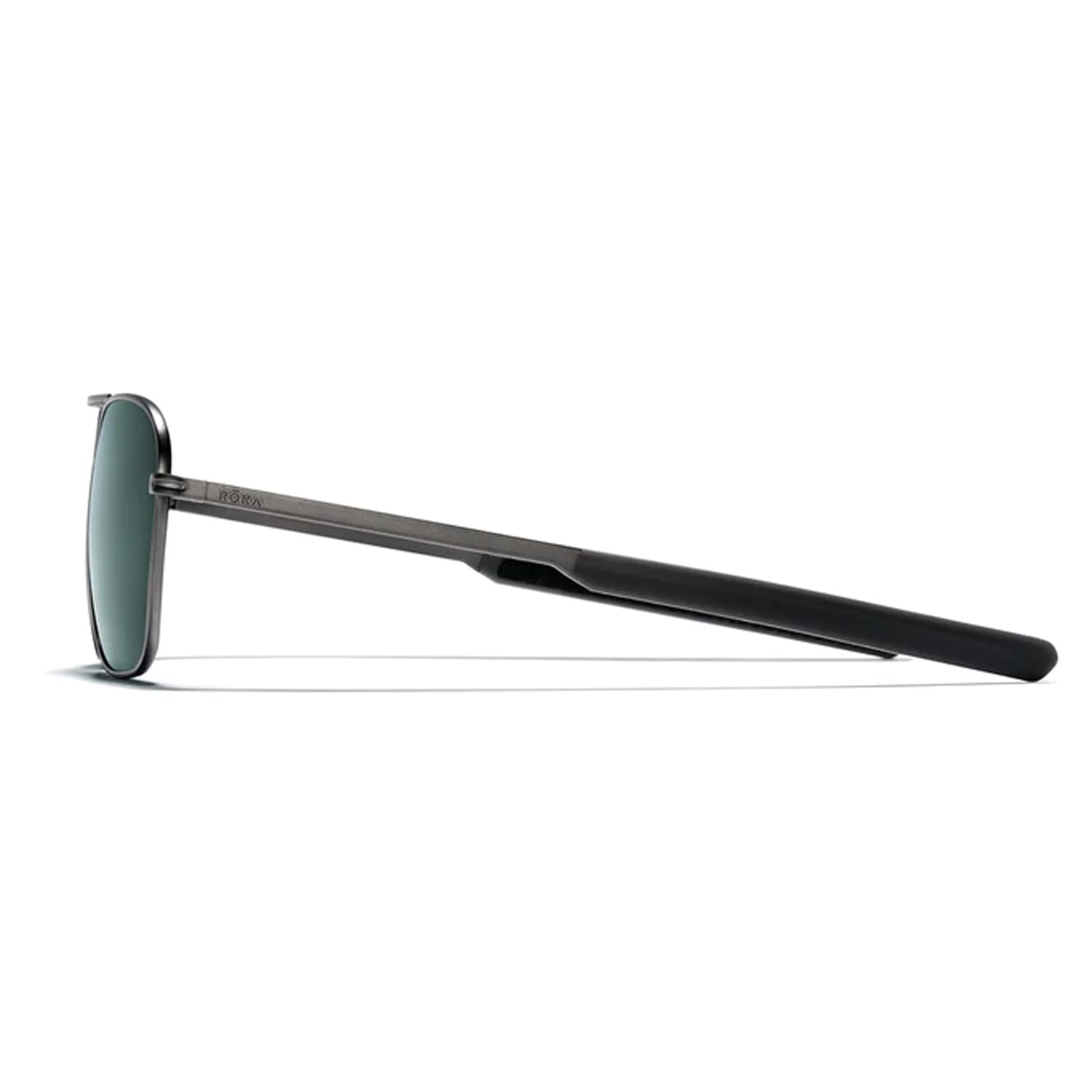 ROKA Falcon Ti Performance Non-Polarized Aviator Sunglasses for Men and Women - Silver Frame - Carbon Lens w/Glacier Mirror