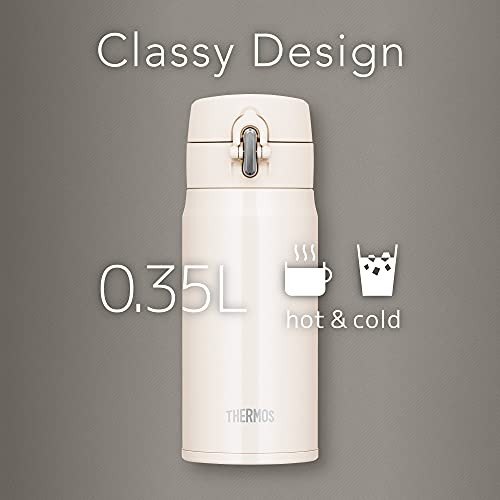 Thermos JOH-350 WBE Water Bottle, Vacuum Insulated Travel Mug, 11.8 fl oz (350 ml), White Beige