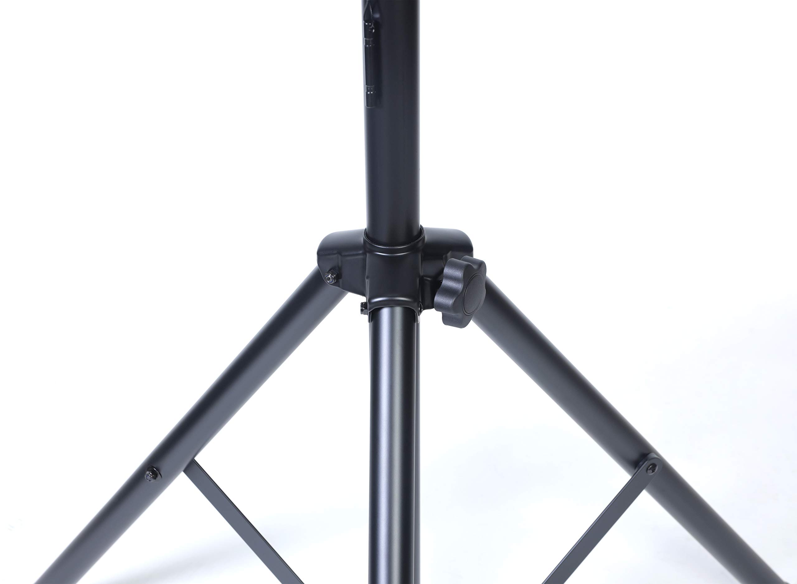 Universal Speaker Stand 6.65 ft DJ Mount PA Loudspeaker Holder Heavy Duty Tripod w/Adjustable Height from 46β to 80β Rated at 150 pounds Steel Insert Safety Pin Locking for Stability