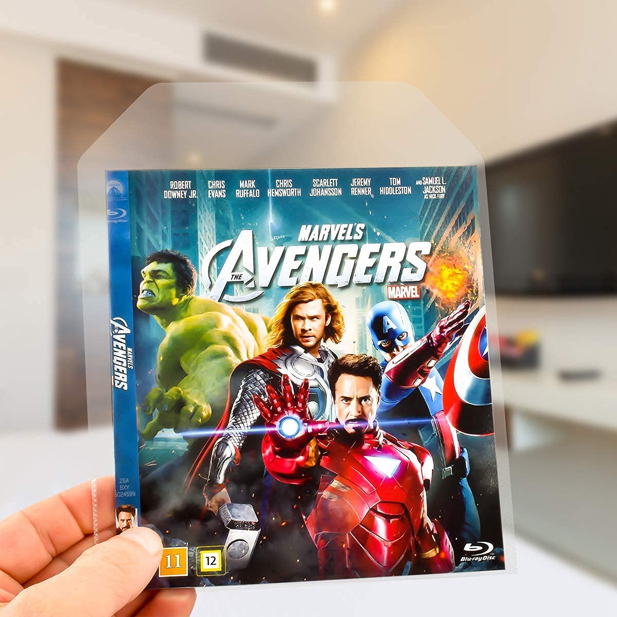 Tarifold Blu-Ray Disc Protective Sleeve with Closing Flap and Space for Cover – 50/Pack (10283)