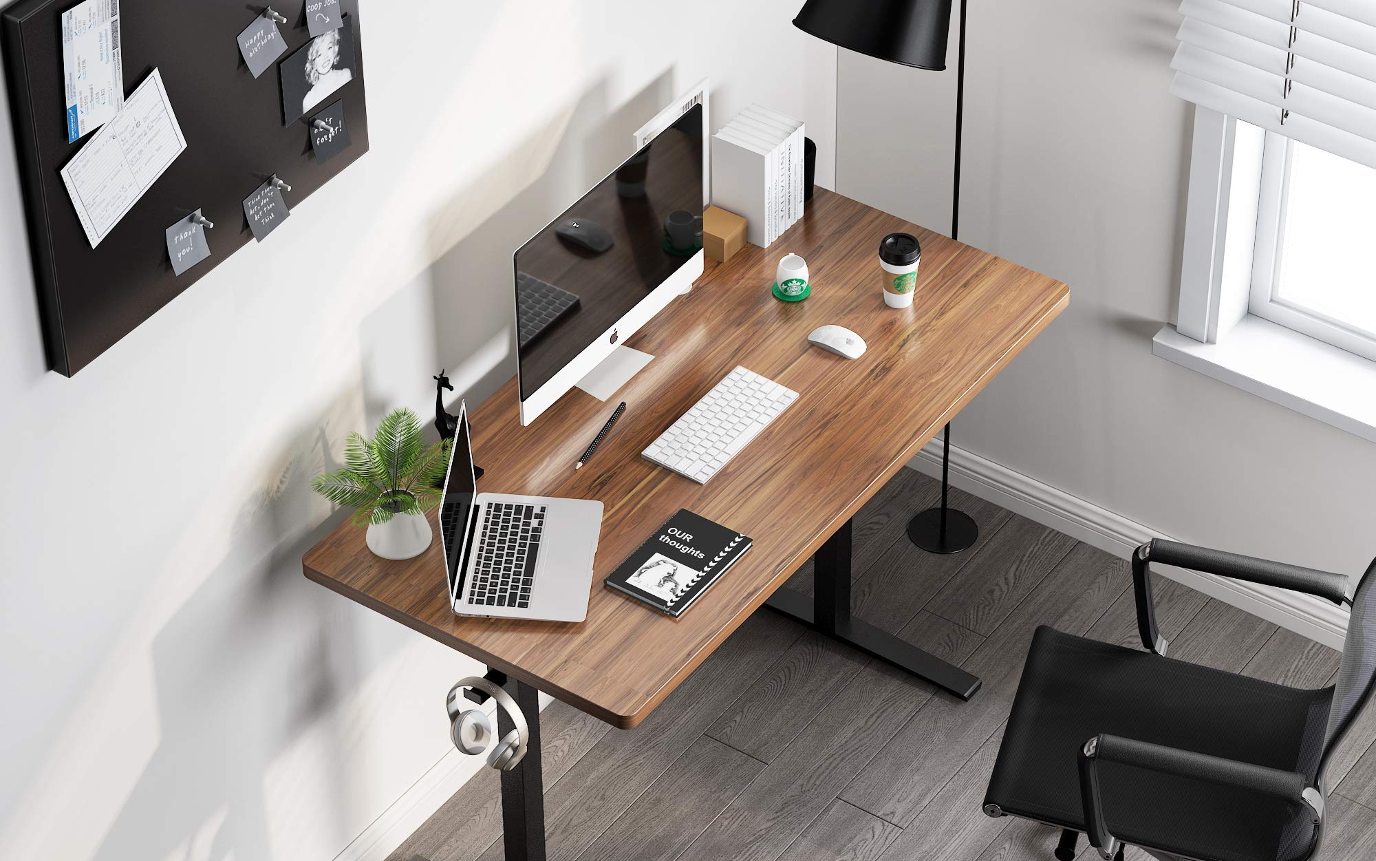 Up Mover Adjustable Standing Desk, 44×24 Inches Height Adjustable Desk, Electric Sit Stand Home Office Desks
