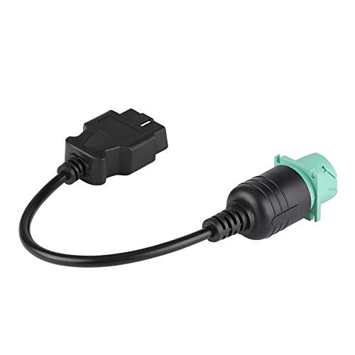 Qiilu Cable Diagnostic Scanner,9 Pin to 16 Pin OBD2 Truck Diagnostic Scanner Cable Adapter for Cummins Engine PVC, PE