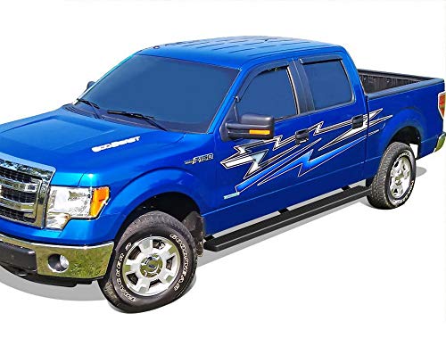 Premium 4" Black iBoard Running Boards Compatible with 09-14 F150 SuperCrew Cab