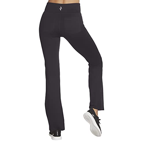 Skechers Women's Go Walk High Waisted Flare Pant, Black, X-Large