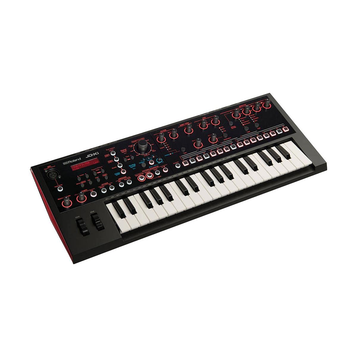 Roland JD-XI 37-Key Interactive Analog/Digital Crossover Synthesizer, Black