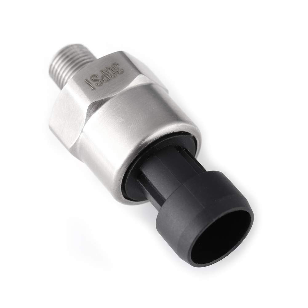 Pressure Transducer Sender Sensor, 30 100 150 200 300 500 psi 1/8NPT Thread Stainless Steel Compatible with Oil Fuel Air Water (100 psi)