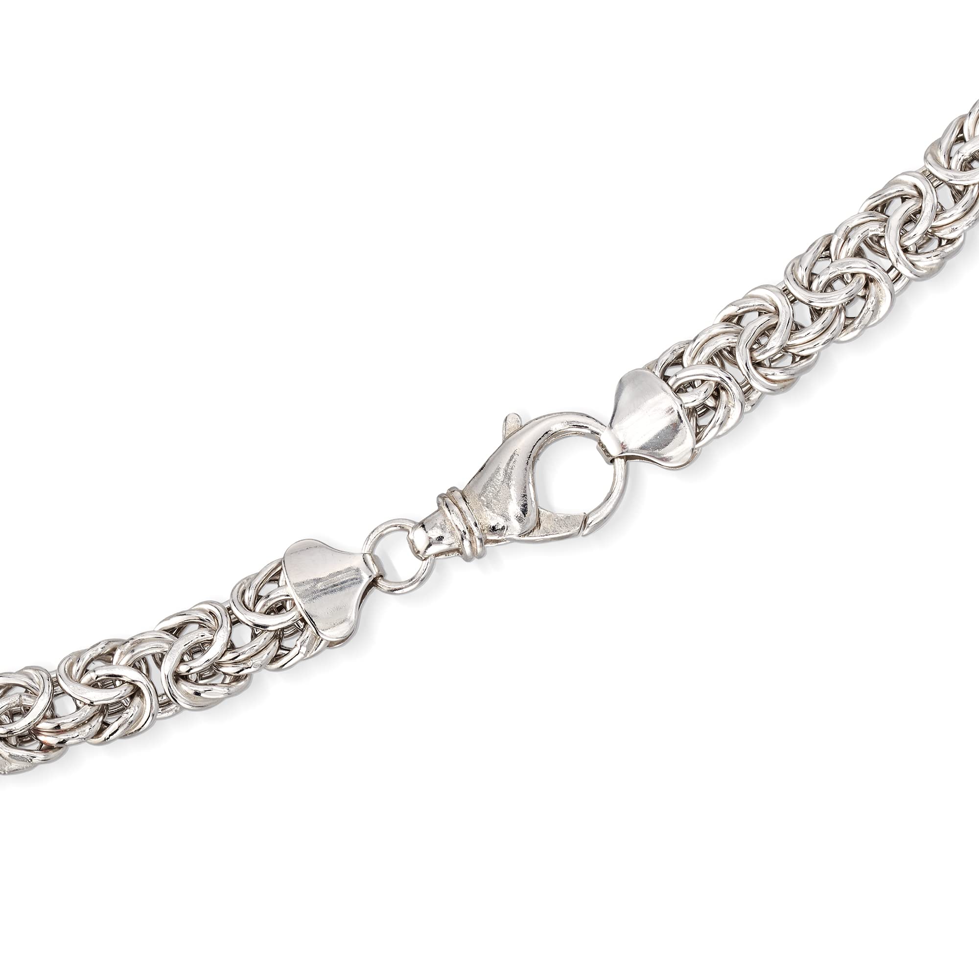 Ross-Simons Sterling Silver Graduated Byzantine Necklace. 18 inches