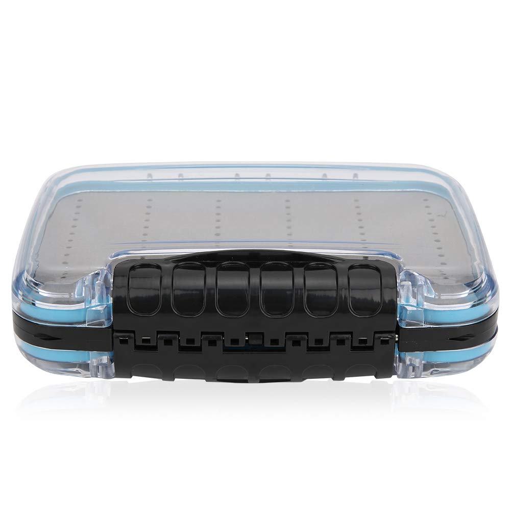 Yeuipea Fishing Box, Double-Sided Lure Bait Fly Fishing Box Plastic Fish Hook Storage Containers Accessory(A)