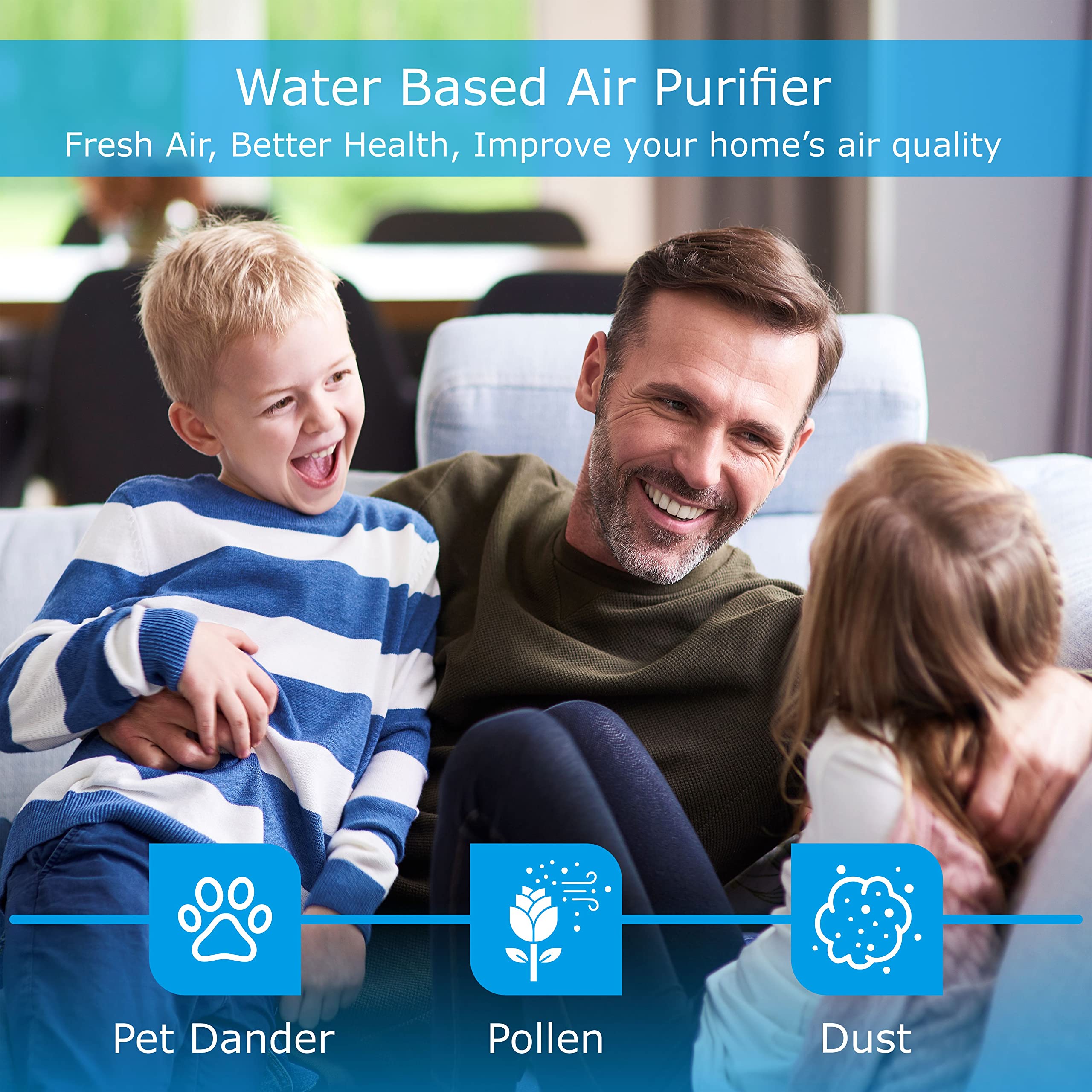 Sirena Twister Deluxe Pack (Black) including Fragrance Pack- Water Filter Air Freshener For Home and Office - Essential Oil Aroma Diffuser With LED Night light - Small Air Cleaner For Smoke and Pets