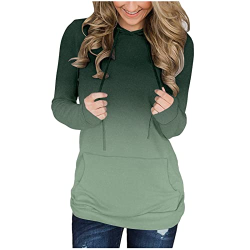 Womens Comfortable Pullover Padded Fall and Winter Printed Hooded Tops Casual Hoodies Sport Sweatwear Sweatshirt