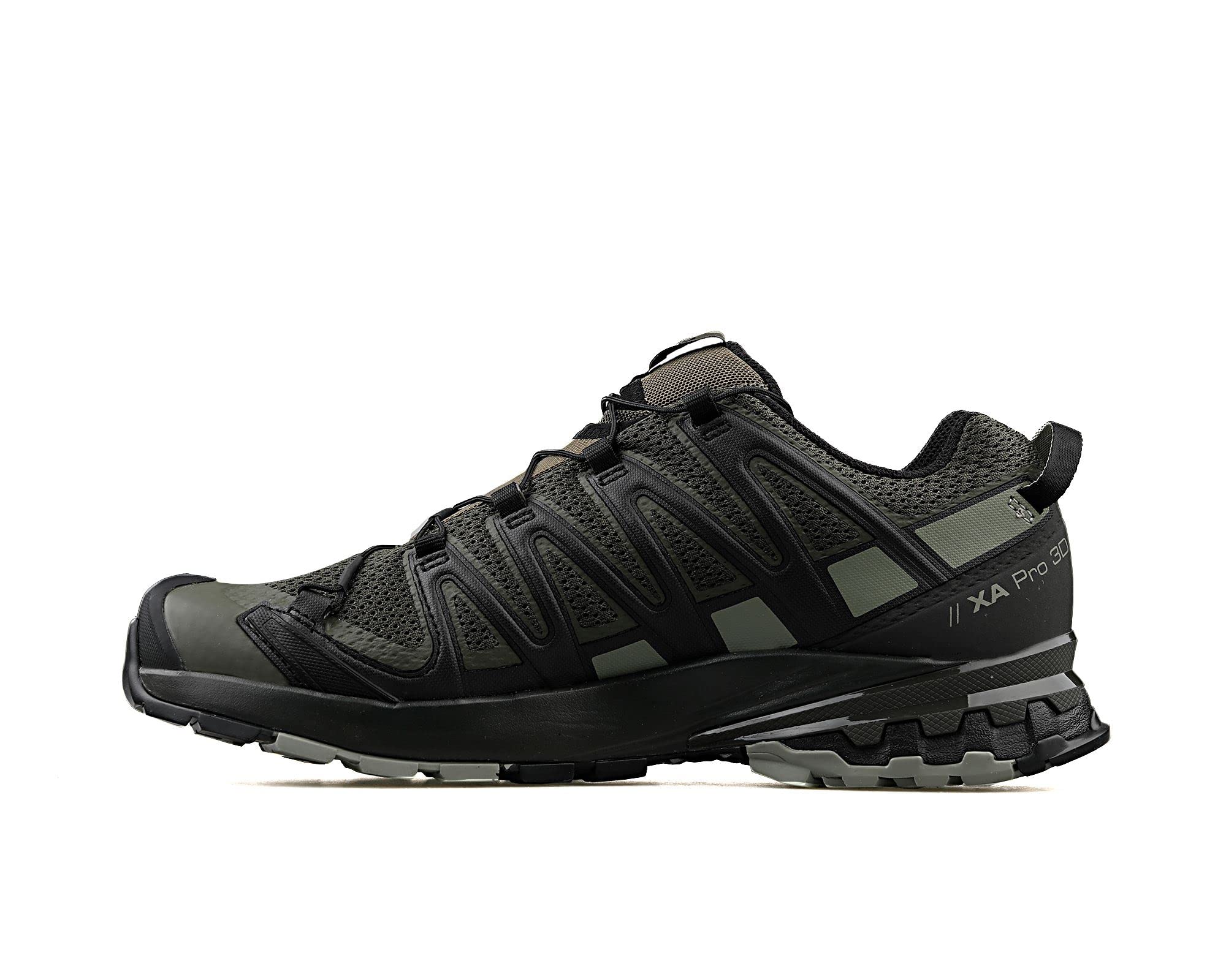 Salomon Men's Xa Pro 3D V8 Trail Running Shoes, Grape Leaf/Peat/Shadow, 7.5 Wide