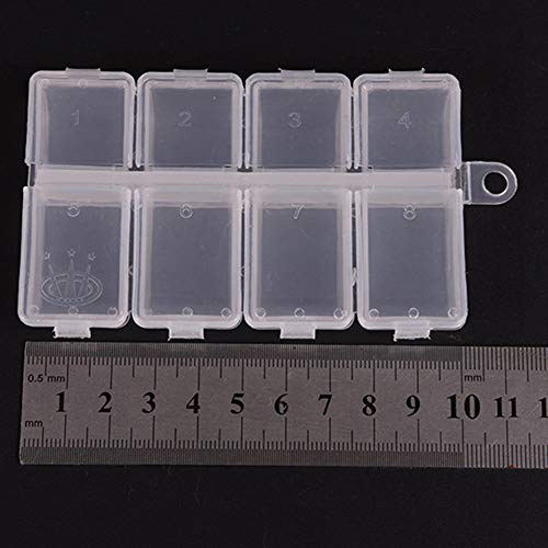 Yeuipea Fishing Tackle Storage Box, 8 Compartments Fly Lure Box Fishing Tackle Storage Box Spoon Hook Bait Tackle Case