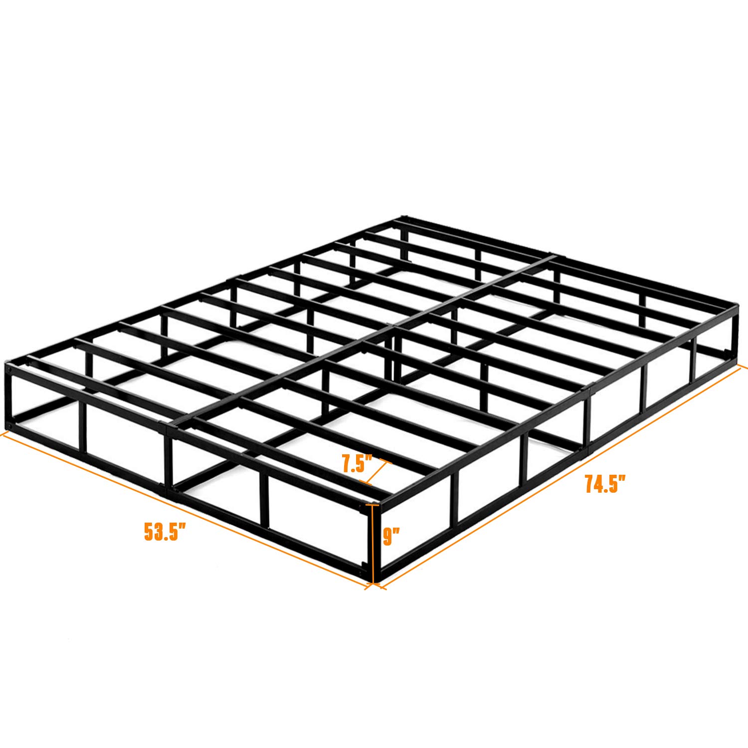 TATAGO 9 Inch Heavy Duty Box Spring Mattress Foundation 3000lbs Max Weight Capacity/No Noise/Easy Assembly,Full
