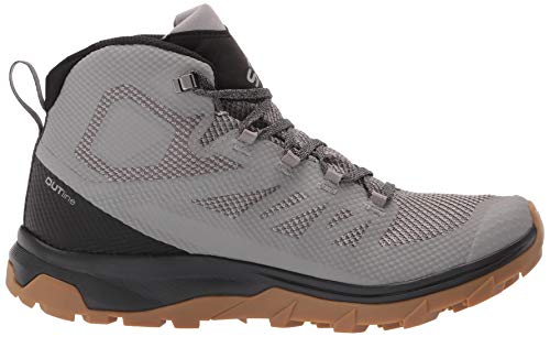 Salomon Outline Mid Gore-TEX Hiking Boots for Men, Frost Gray/Black/Alloy, 7