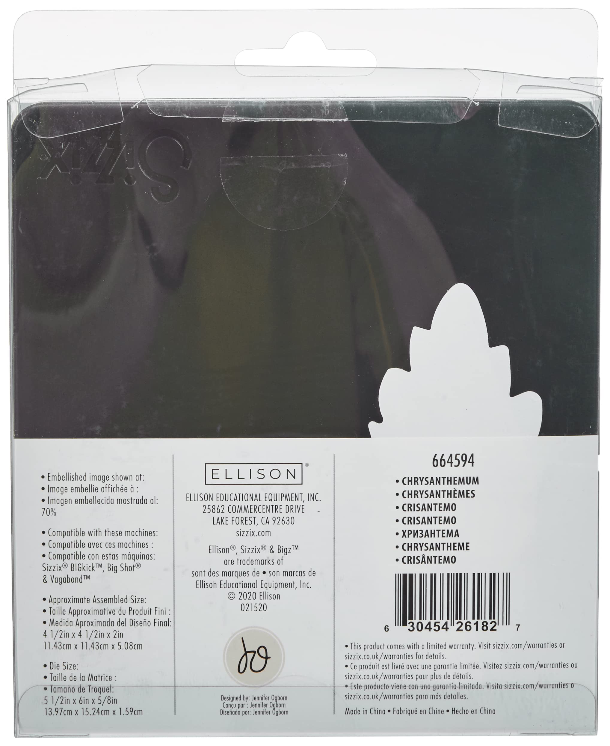 Sizzix ELLISON BIGZ DIES CHRYSANTHE, Chrysanthemum