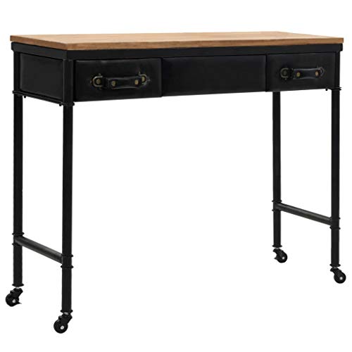 QJBSAVVA Console Table with Castors 39.4"x13"x31.5" Solid Wood Fir,Large Space Dresser Entry Tables Narrow end Table Couch Table Suitable for Home, Office, Bedroom, Meeting Room