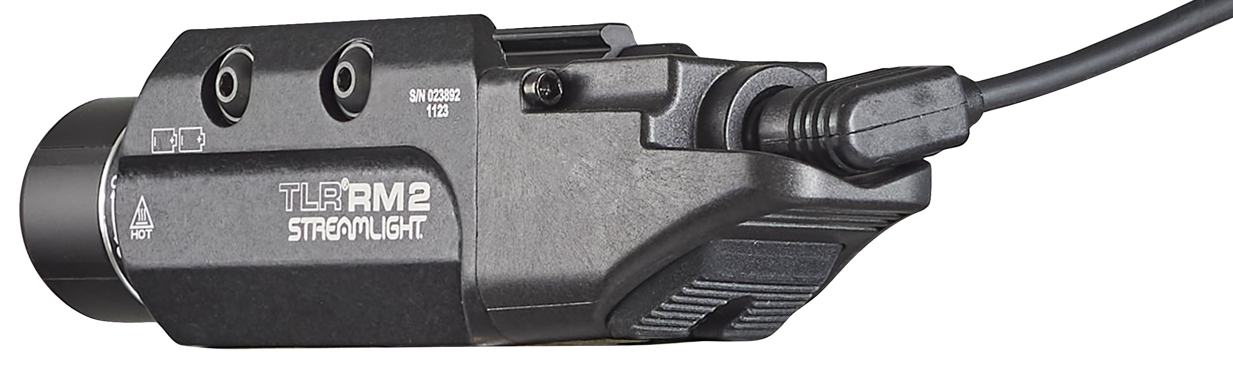 Streamlight 69450 TLR RM 2 Compact, Portable Rail-Mounted LED Tactical Lighting System with Tail Loc, Remote Switch, and 2 Lithium Batteries, Black