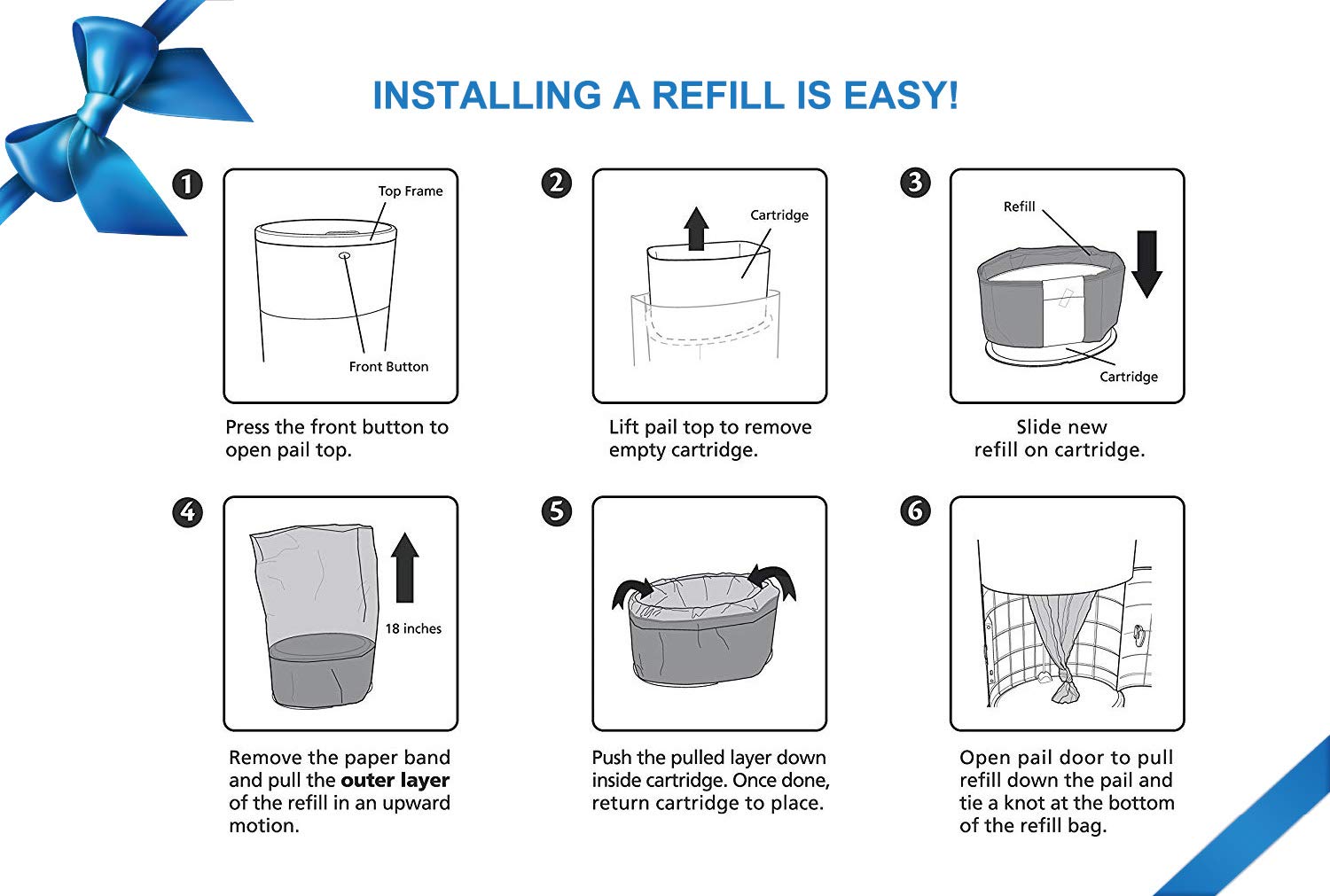 Refills Compatible with Dekor Plus Diaper Pail Refills 8 Pack Diaper Pail Liners with Lavender Scent