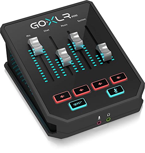 TC Helicon GoXLR MINI Online Broadcast Mixer with USB/Audio Interface and Midas Preamp, Officially Supported on Windows