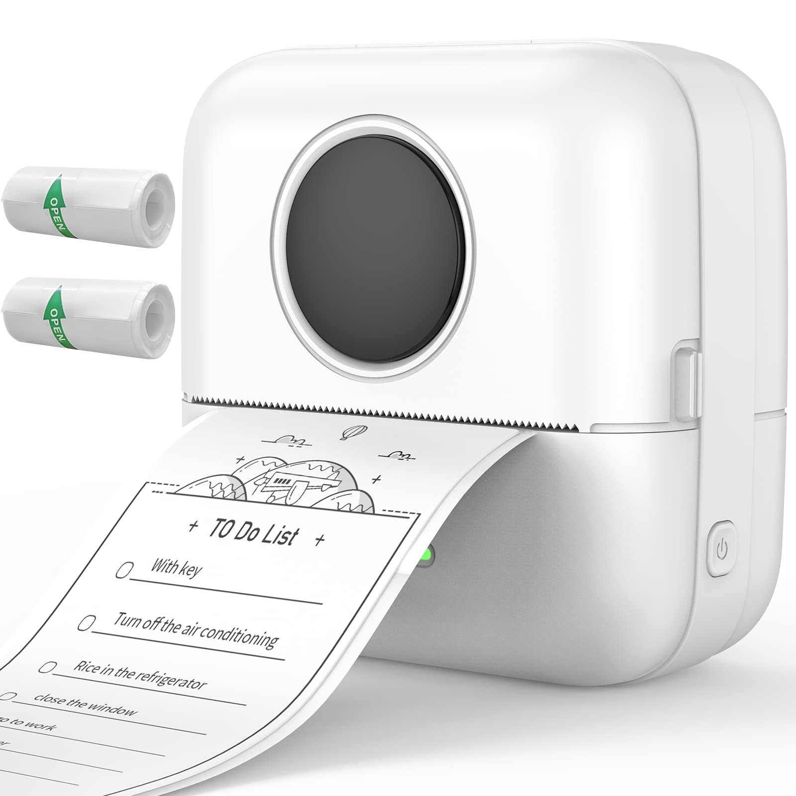 Podiom Adhesive Tape X6 Mini Label Printer with 2 Rolls of Tape