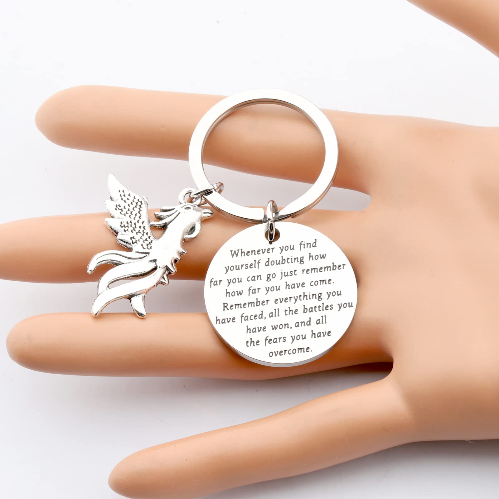 TIIMG Rising Phoenix Nspirational Gifts Phoenix Keychain New Beginning Jewelry Gift For Women Wife Lover (Phoenix whenever)