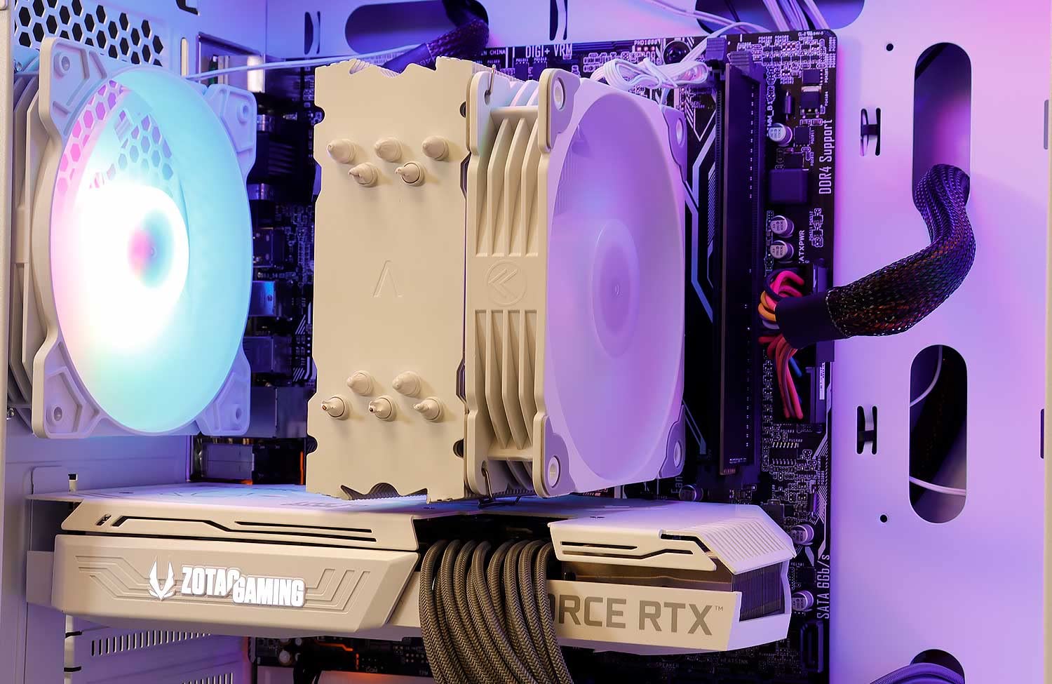 ViprTech Ghost 2.0 Gaming PC - AMD Ryzen 5 5600G (12-LCore 4.4Ghz), RTX 3060 12GB, 32GB DDR4 3200, 1TB NVMe SSD, 600W Gold PSU, VR-Ready, Streaming, RGB, Win 11, Warranty, White Desktop Computer