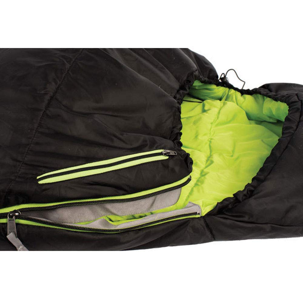 Peregrine Contour 30 Degree, 3 Season, Lightweight, Cold-Weather, Mummy Sleeping Bag with Stuff Sack for Camping, Backpacking and Hiking, Black