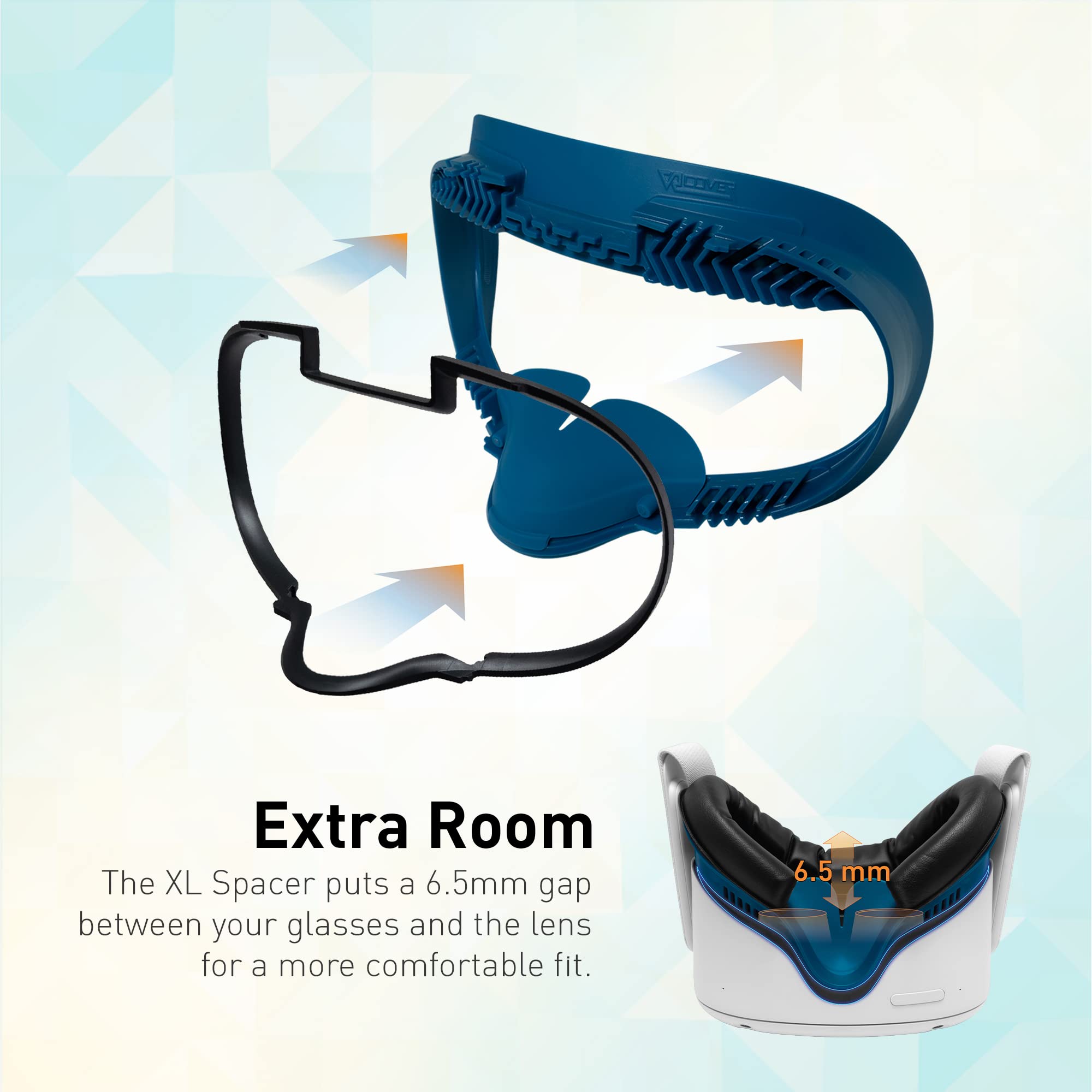 VR Cover Fitness Facial Interface and Foam Set for Oculus/Meta Quest 2 (Dark Grey & Black)